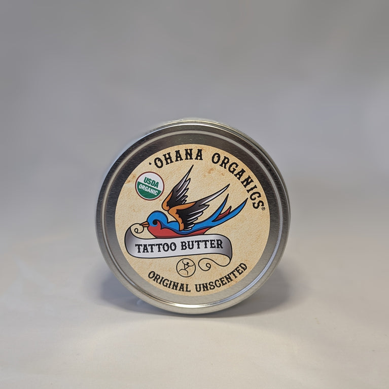 Organic Tattoo Butter- Unscented Tins | 'Ohana Organics